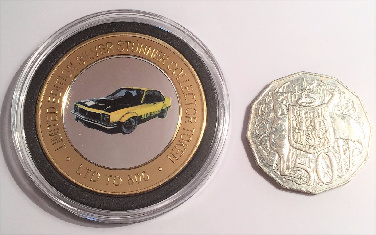Holden Torana SLR 5000 Colour Silver Stunner Coin/Token C.O.A. LTD 500 ...