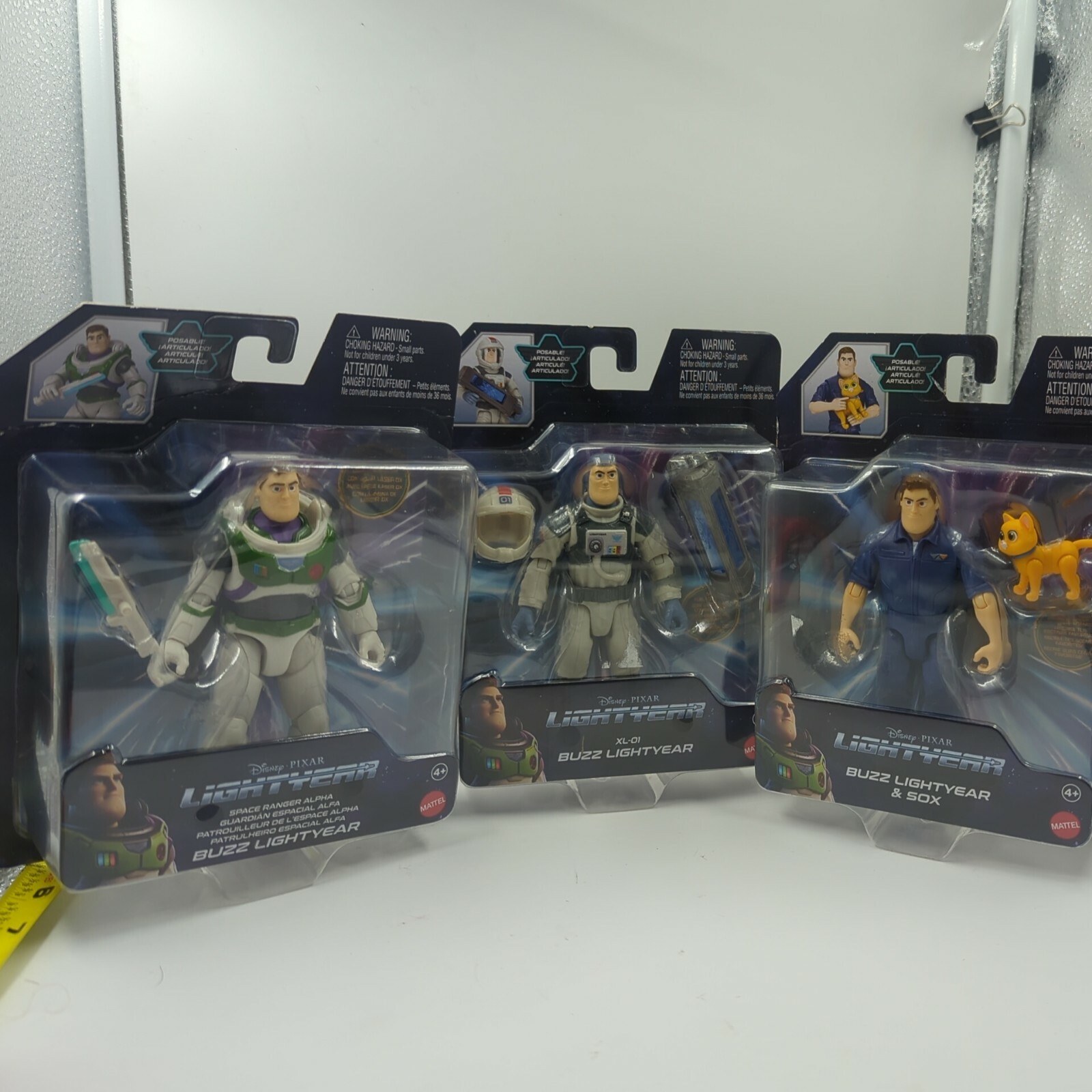 Mattel BUZZ LIGHTYEAR The Movie lot of 3 crystal SPACE ranger alpha XL ...