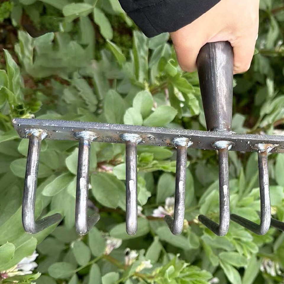 High Carbon Steel Garden Rake Multifunctional 4/7/9/12 Teeth ...