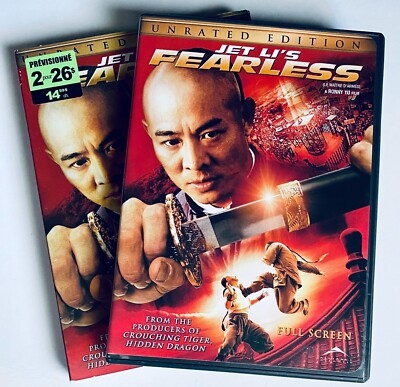 Fearless 2006 DVD Jet Li Sun Li Action Martial Arts W/ Slip Cover ...