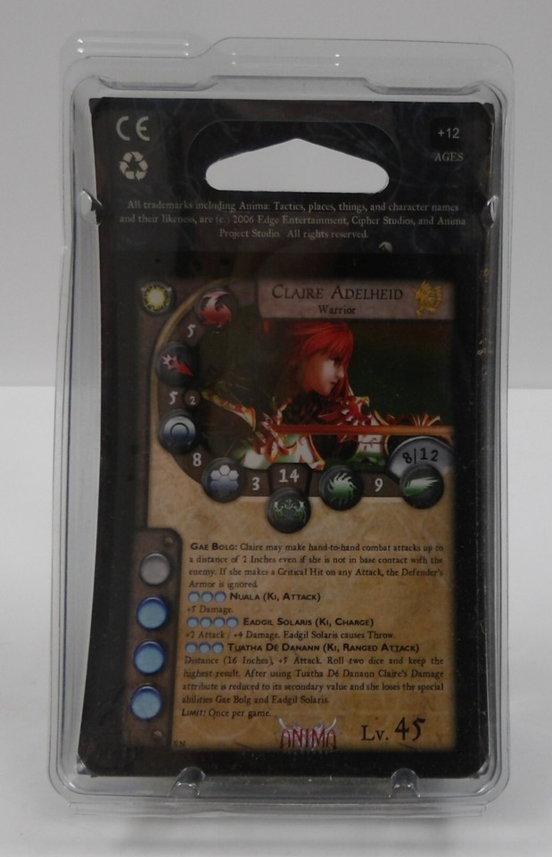 Anima Tactics: Claire Adelheid NEW NIB wargame miniature - Saga II ...