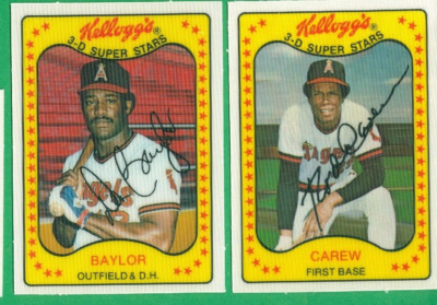 1981 KELLOGGS CALIFORNIA ANGELS TEAM SET NM DON BAYLOR ROD CAREW | eBay