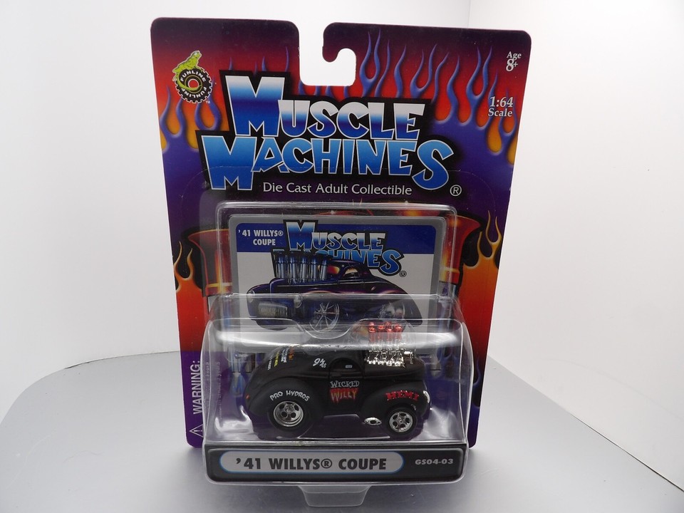 1941 WILLYS COUPE 2004 FUNLINE MERCHANDISE INC MUSCLE MACHINES 1:64 DIE ...