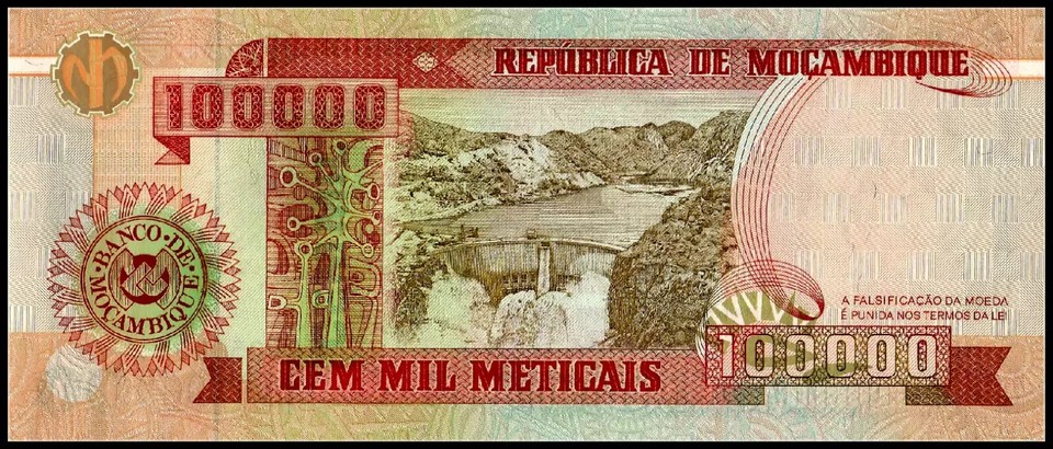 UNC Mozambique 100,000 Metical banknotes 1993 edition 1Pcs | eBay
