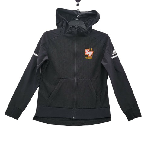 Adidas women Hooded track jacket Black M Medium SF LACROSSE Logo Full ...