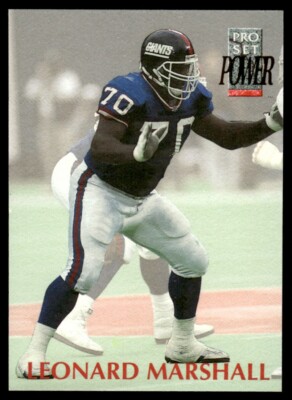 1992 Pro Set Power LEONARD MARSHALL #170 New York Giants - FREE Ship ...