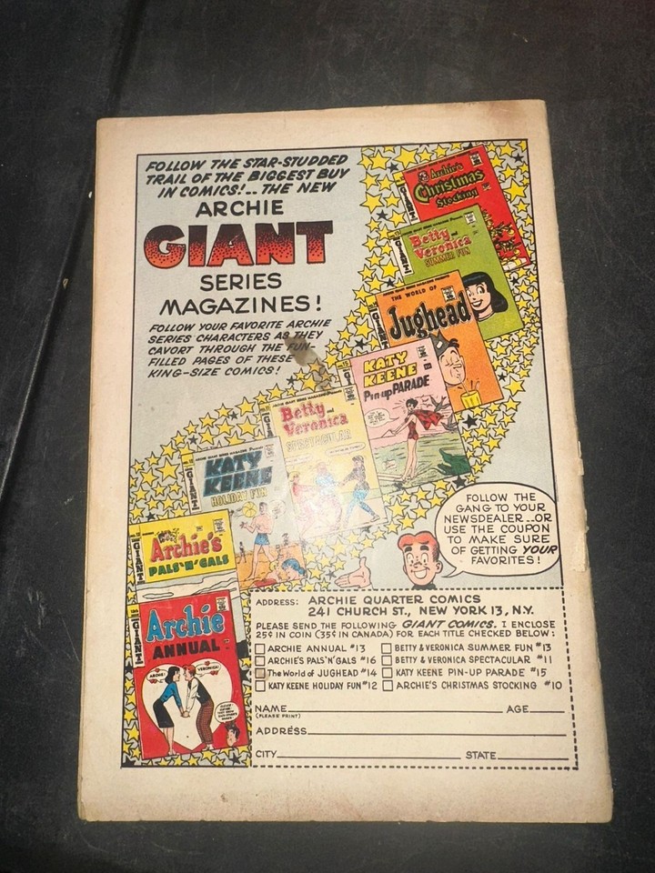 Archie's Madhouse #14 (1961) Betty & Veronica Mermaid Cover Mad House ...