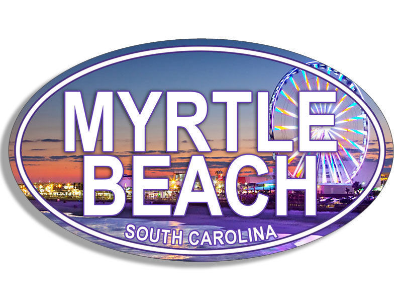 10cm Auto-Aufkleber Sticker Decal Laptop Farbe Myrtle Beach South ...