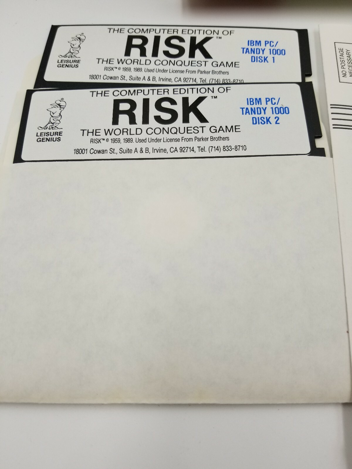 Risk IBM PC Game on 5.25" disks with box, no manual | eBay