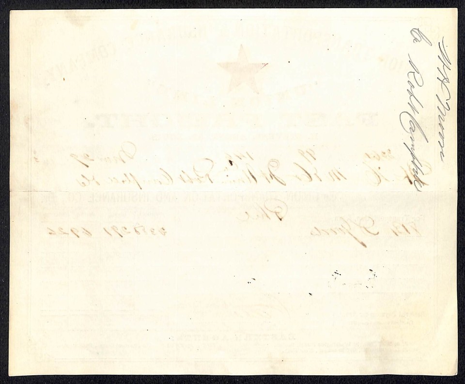 Union Transportation & Ins. Co. PRR "Union Line" Fast Freight 1865 ...