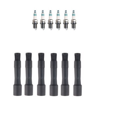 Denso 6 Iridium Power Plugs & NGK Ignition Coil Boots Kit for BMW 323Ci ...