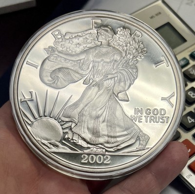 2002 One Troy Pound Silver Eagle Liberty 12oz Fine Silver Coin Proof ...