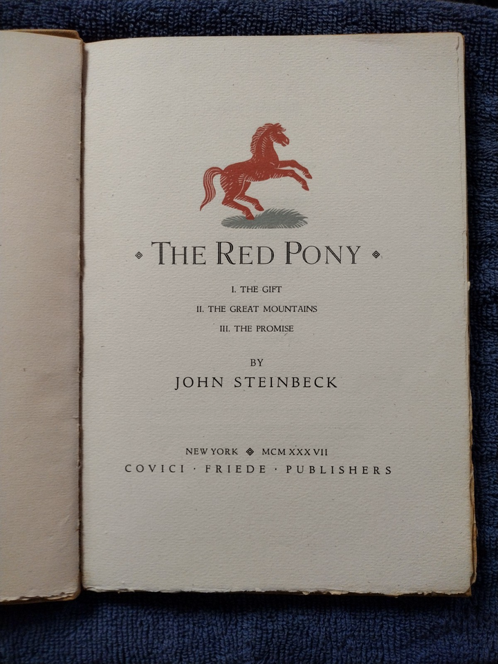 The Red Pony ~ JOHN STEINBECK 1937 ~ LETTERED Signed Limited Edition | eBay