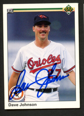 Dave Johnson #425 signed autograph auto 1990 Upper Deck Baseball Card ...