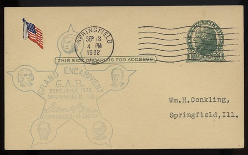 GAR 1932 SPRINGFIELD, ILLINOIS * GRAND ENCAMPMENT postcard | eBay
