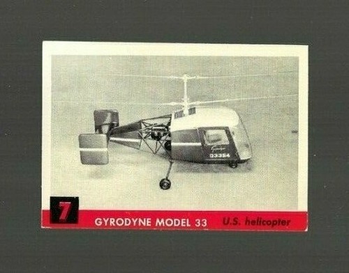1956 Topps Jets Trading Cards #7 Gyrodyne Model 33 | eBay
