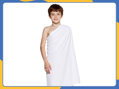 Kids Hajj Umrah Ihram Ehram – 2 Pc White Microfiber Towels for Muslim ...
