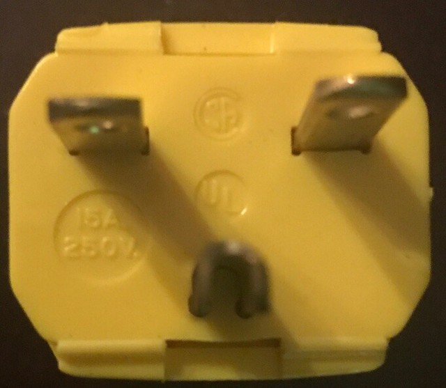 Hubbell Valise Dead Front Plug 15a. 250v 3 Wire Grounding 5666VY for ...