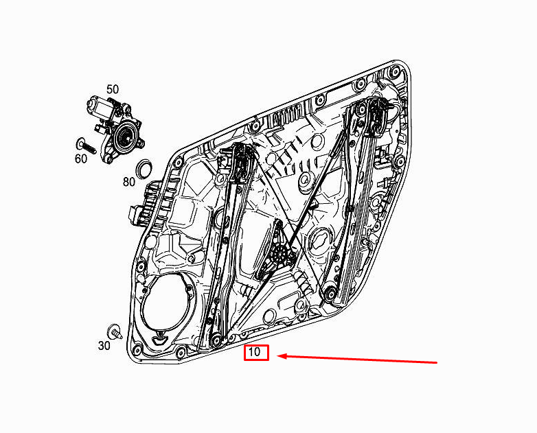 2019 MERCEDES a Class 5dr Hatch A1777205800 Window Regulator Motor ...