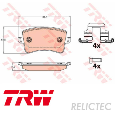 Rear Brake Pads Set Audi:A5,A4,Q5 8K0698451 8K0698451A | eBay