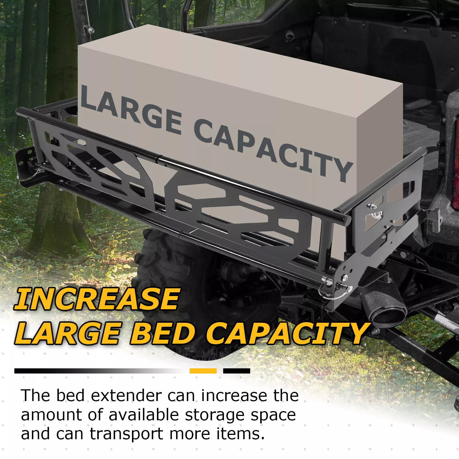 Tailgate Cargo Bed Extender Enclosure For Honda Pioneer 700-4 2016-2024 ...