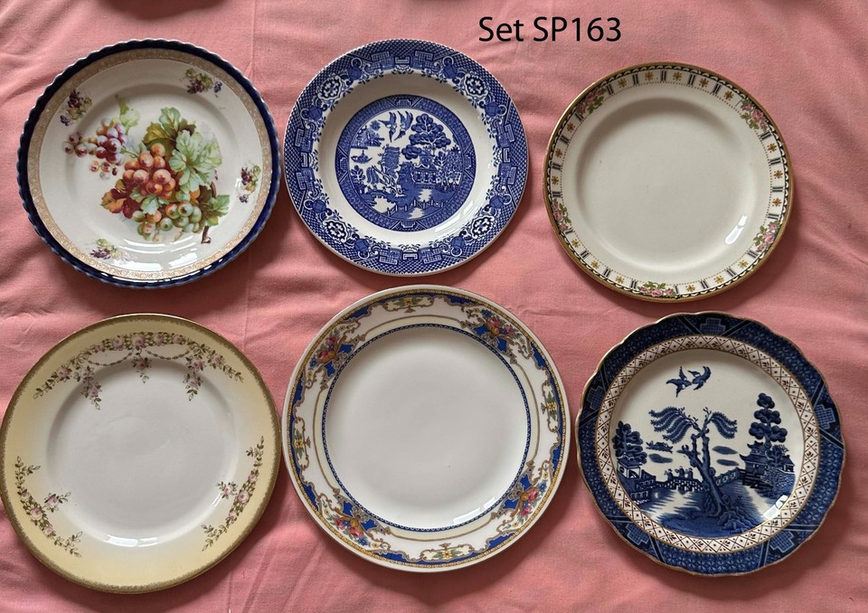 Sets of 6 Vintage Mismatch China Tea Plates. Discounts for quantity on ...