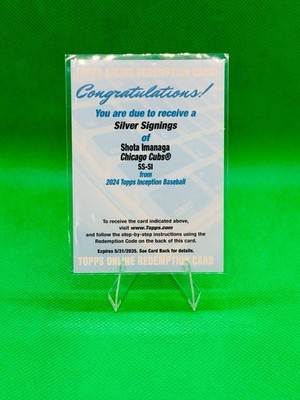 2024 Topps Inception Shota Imanaga Silver Signing Unused Redemption | eBay