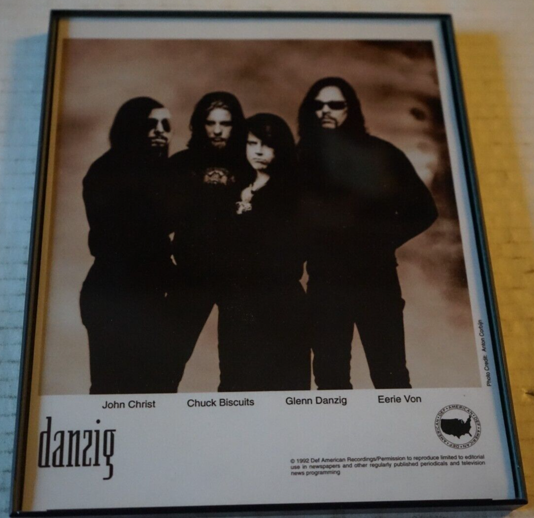 Danzig Of The Misfits 1992 Solo Band Framed Promotional Picture Mint ...