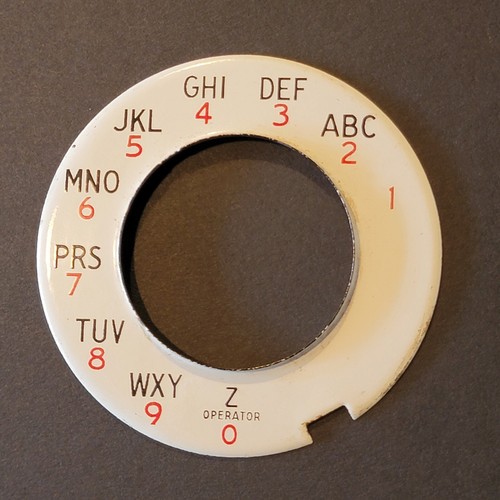 Vtg Telephone Porcelain Rotary Dial Numbers Good Pre-owned Condition ...
