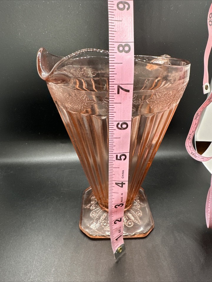 READ Jeanette Glass Vintage 1932-1934 Pink Depression Pitcher Adam ...