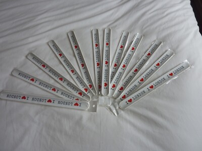 12 x I LOVE LONDON SLAP RULER / Snap Ruler /Wristband 30cm/12in - New ...