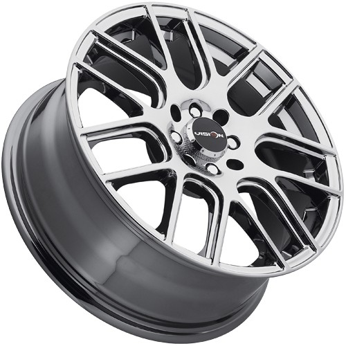 (Set-4) Vision 426 Cross 14x5.5 4x100/4x4.5" +38mm Chrome Wheels Rims ...