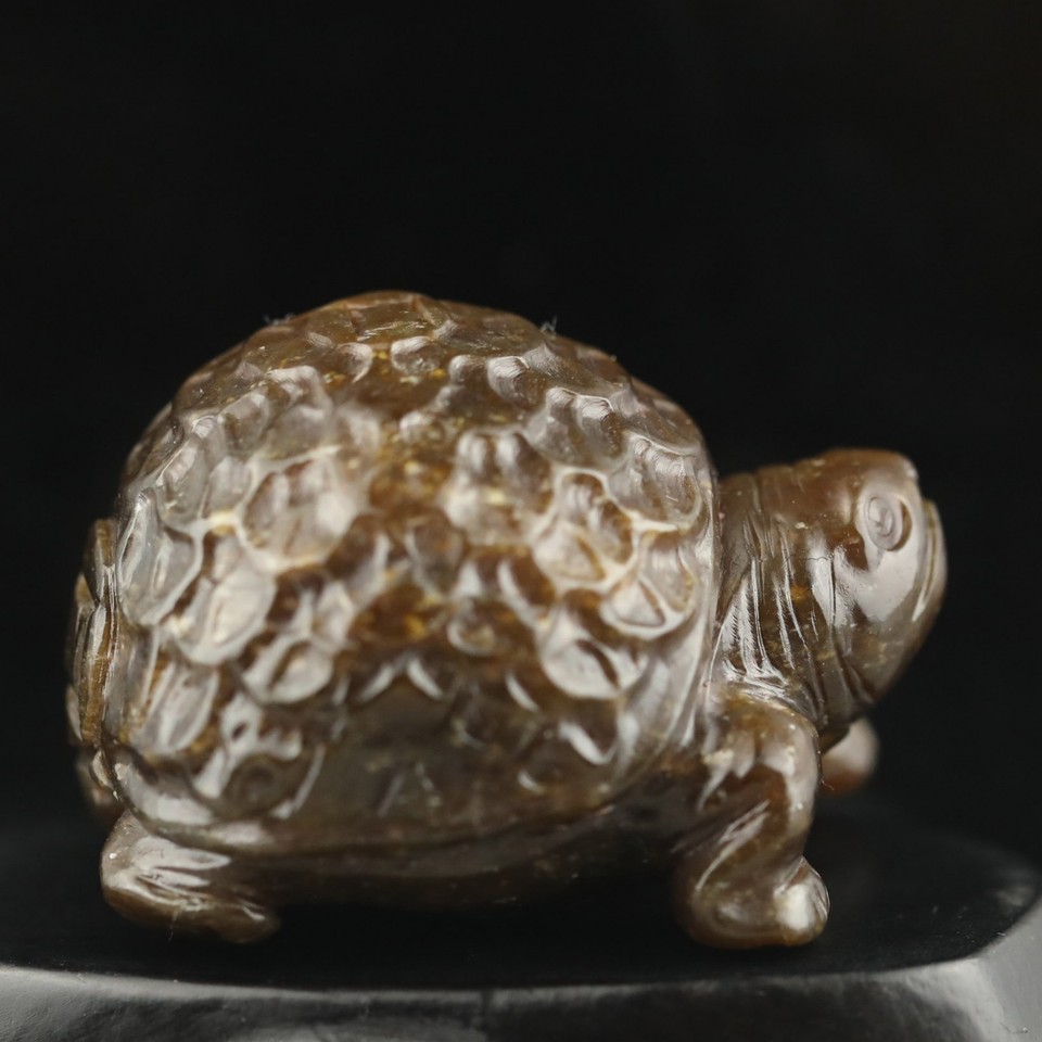 China Natural hetian Jade Hand Carved Statue dragon tortoise turtle ...