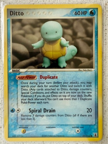 Ditto (Squirtle) - 64/113 - Pokemon Delta Species Card Vintage NM | eBay