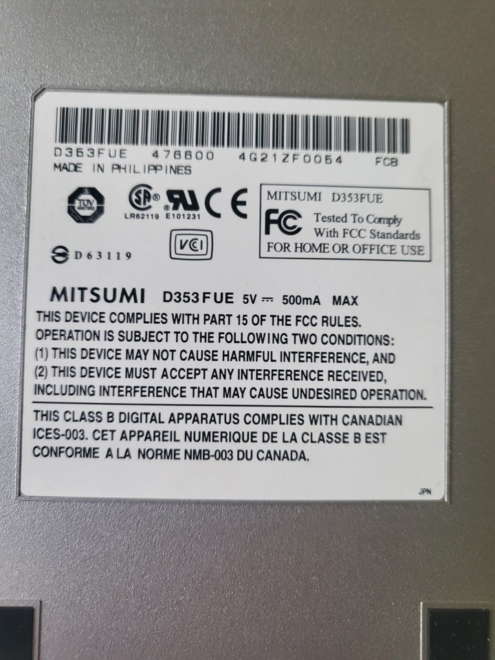 Smart Disk Mitsumi D353FUE USB External Floppy Disk Drive FDUSB-TM2 | eBay