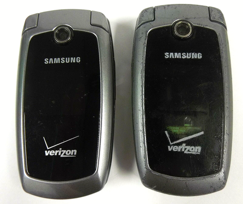 Lot of 2 - Samsung SCH-U410 - Black and Silver ( Verizon ) Cellular ...