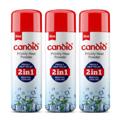 Candid Prickly Heat Powder 120g (Pack of 3), white | eBay