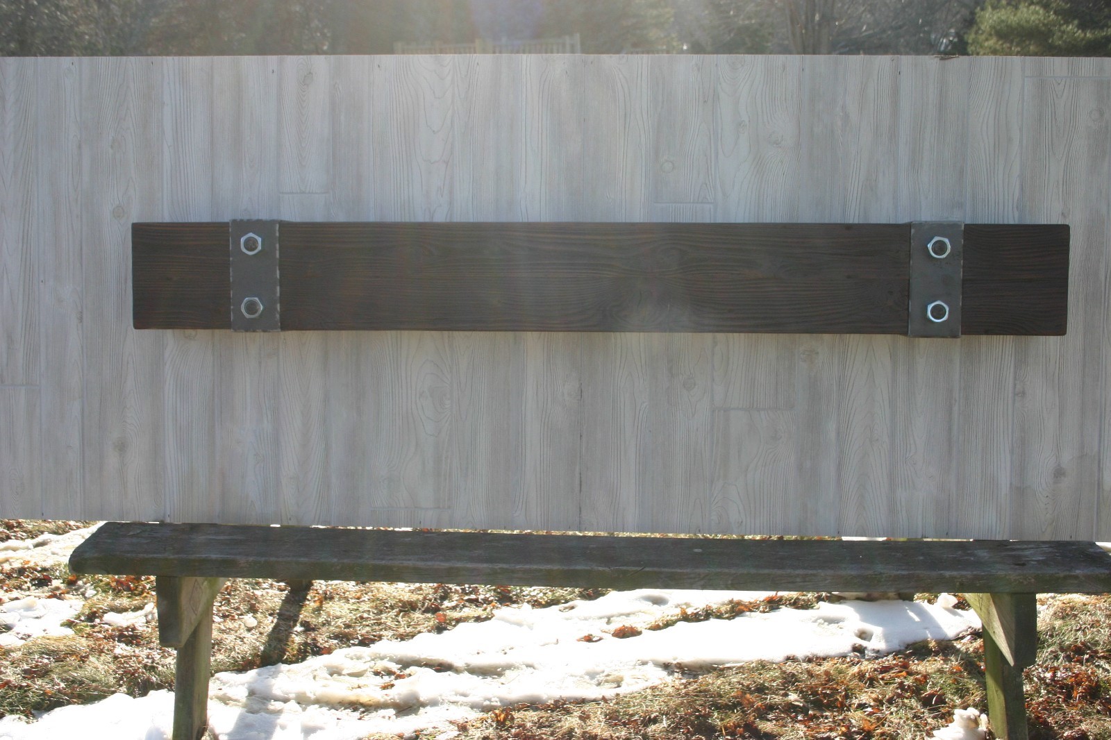 Reclaimed Rustic Fireplace Mantle w/ Steel Wrap Nuts & Studs | eBay