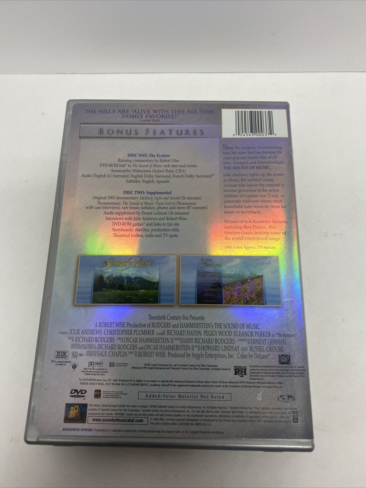 The Sound of Music (DVD, 2000, 2-Disc Set) Five Star Collection ...