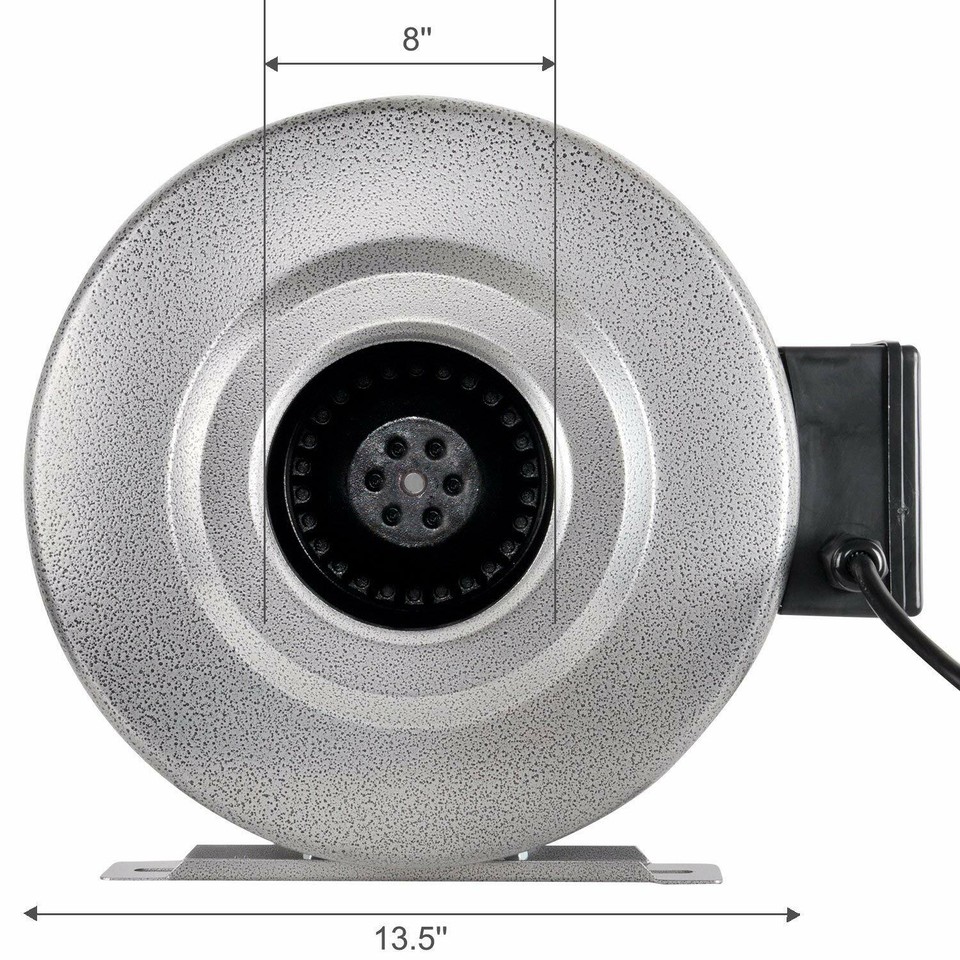 iPower Inline Duct Ventilation Fan HVAC Exhaust Blower HIGH CFM for ...