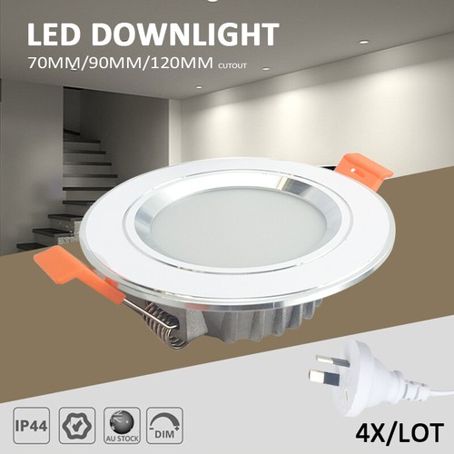 4X LED Down Lights Cool White Bedroom 70mm/90mm/120mm Flat Indoor ...