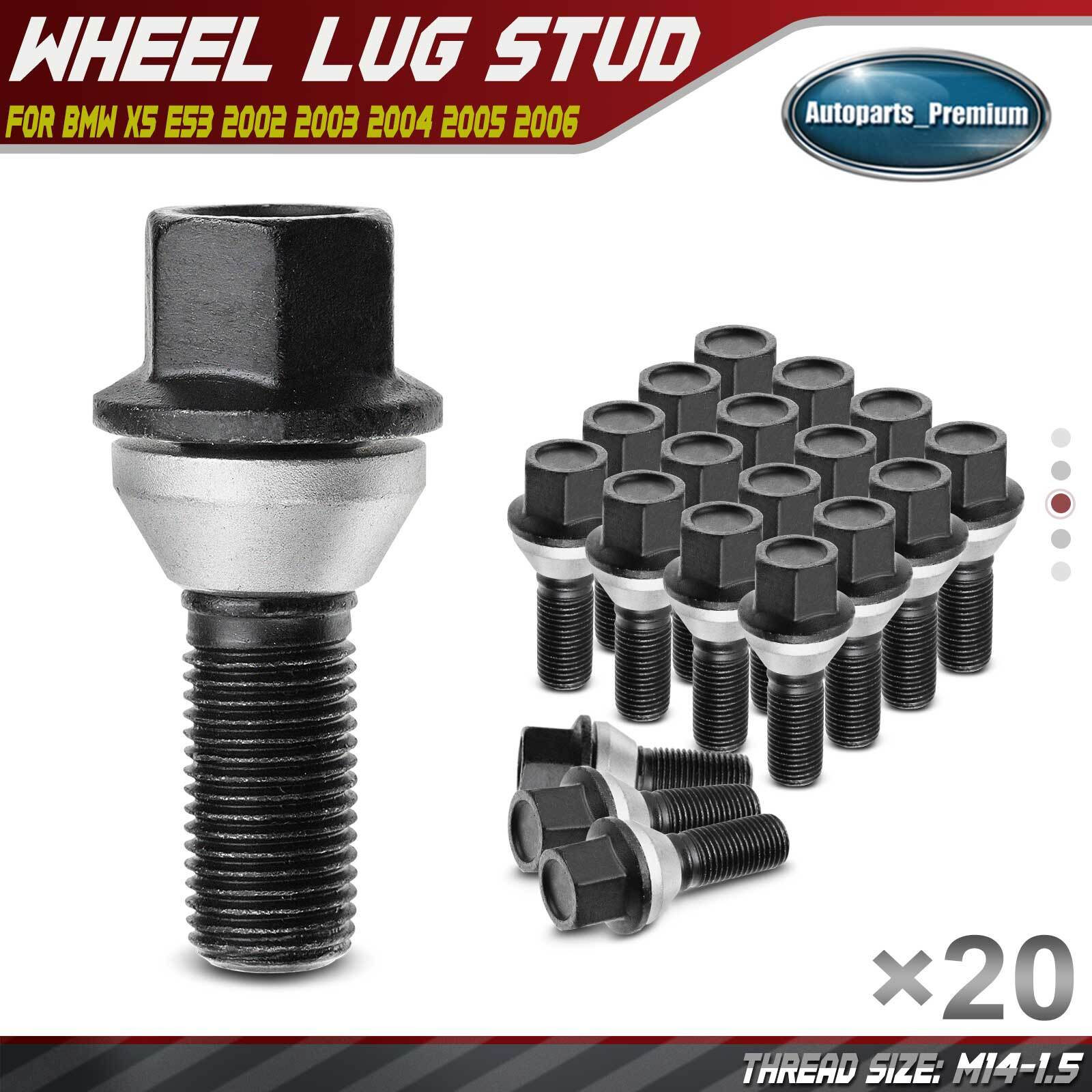 20x M14-1.5 Front & Rear Wheel Lug Bolt for BMW E53 X5 2002-2006 ...