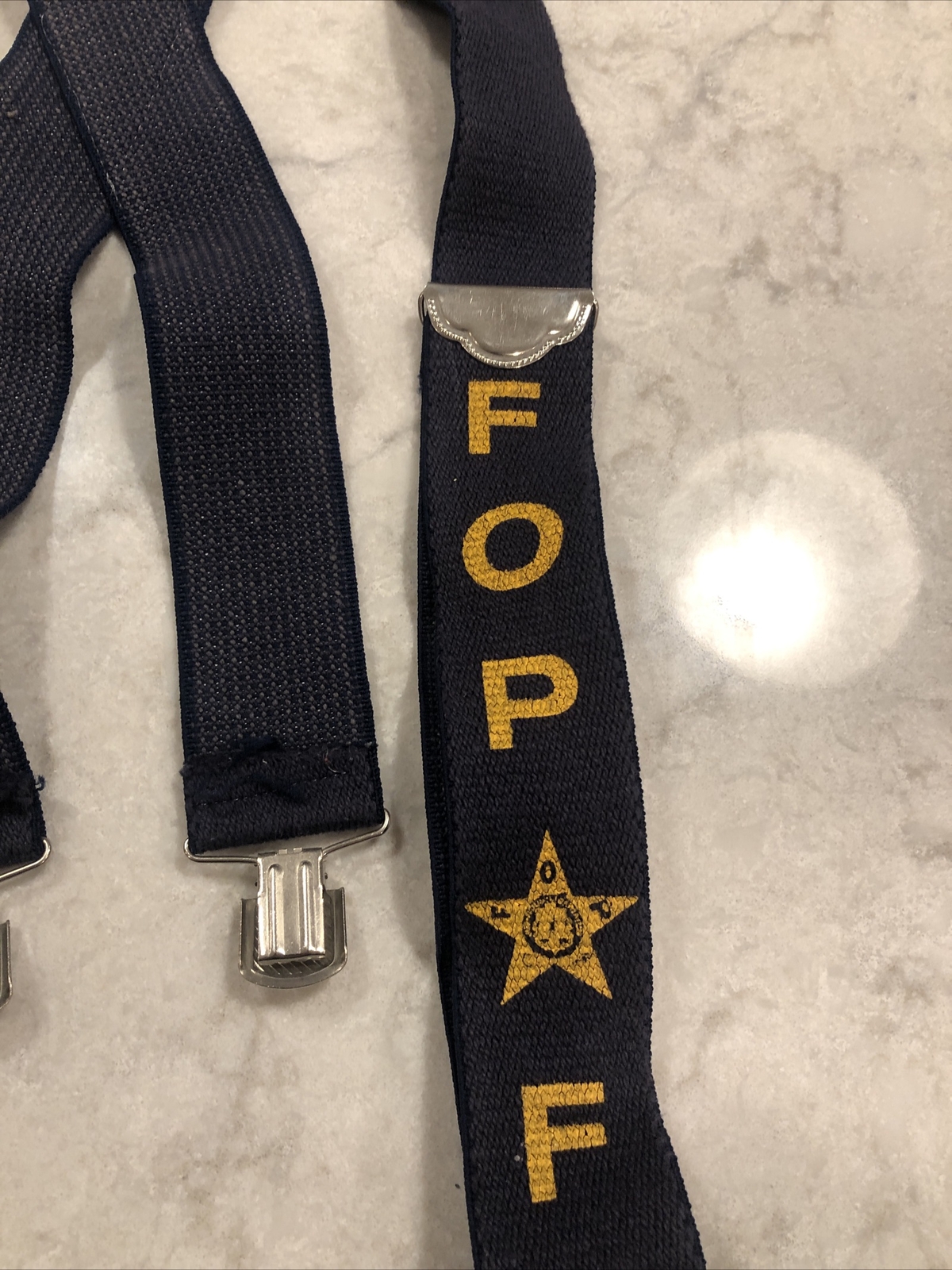 Rare Vintage Fraternal Order of Police FOP Suspenders - Gem