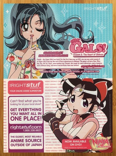 2006 Super Gals! Vintage Print Ad/Poster Manga Anime DVD Video Promo ...