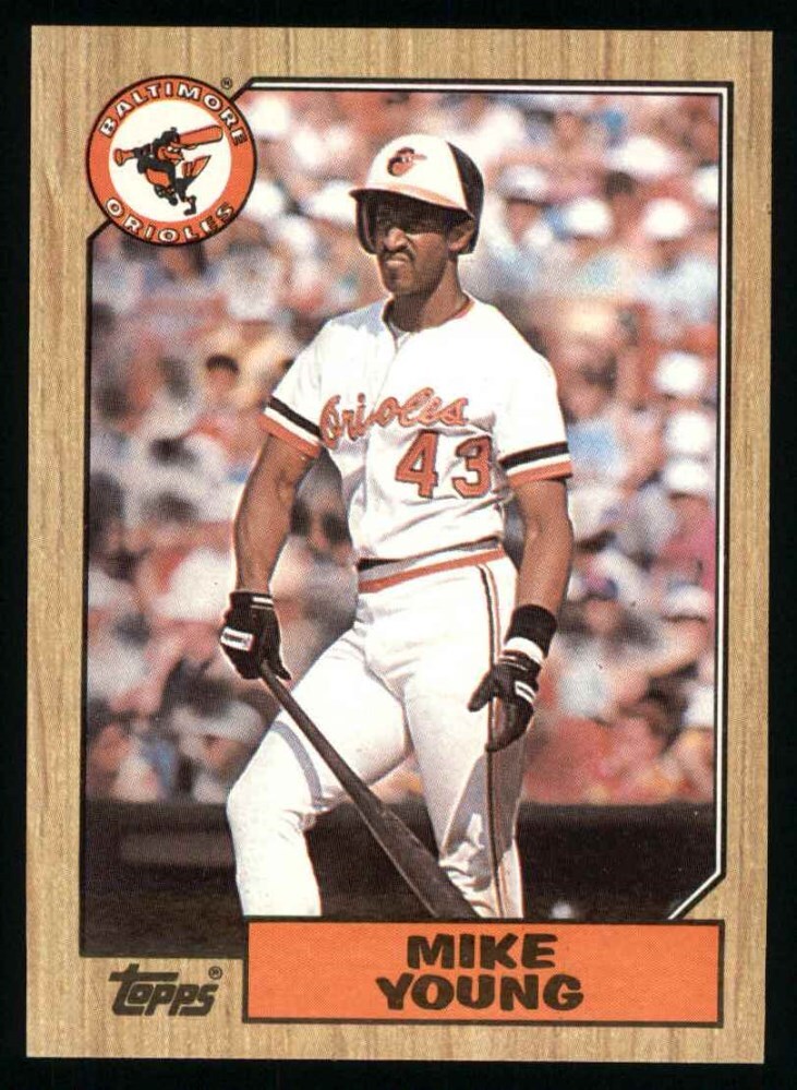1987 Topps #309 Mike Young Orioles 8 - NM/MT | eBay
