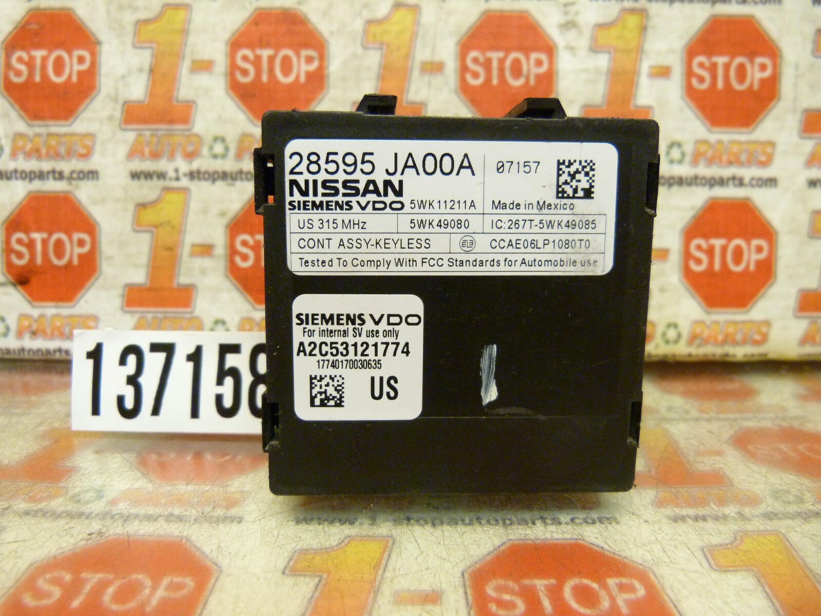 2007 07 2008 08 NISSAN ALTIMA KEYLESS COMPUTER MODULE 28595-JA00A OEM ...