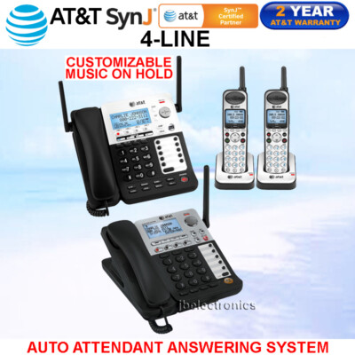 AT&T SB67138 DECT 6.0 4-LINE CORDED PHONE-2 CORDLESS HANDSETS+1 ...