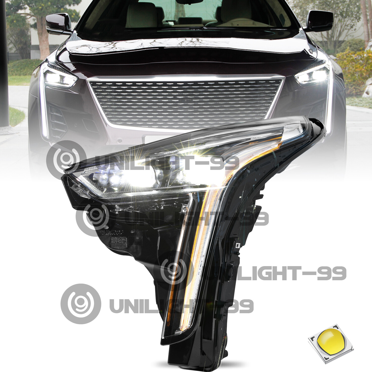 LED Headlight For 2019-2021 Cadillac CT6 Driver Side Without Cornering Lamp LH | eBay