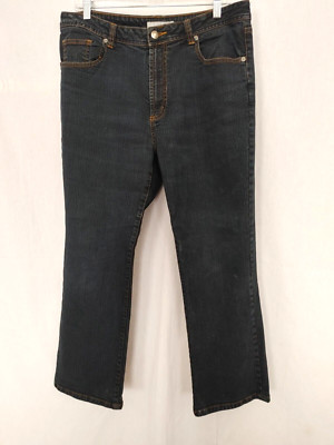 Chico's Platinum Jeans Straight Leg Dark Washed Blue Size 2 Short ...