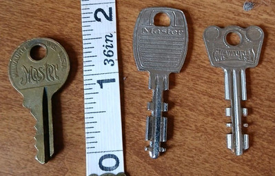 3 Varieties of Vintage Master Lock Keys | eBay